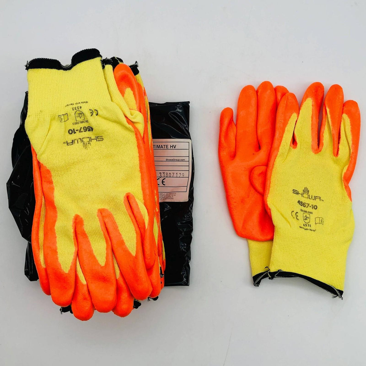 Showa 4567 Cut Resistant Work Gloves 10/XL Nitrile Palm Coating A3 12 ...