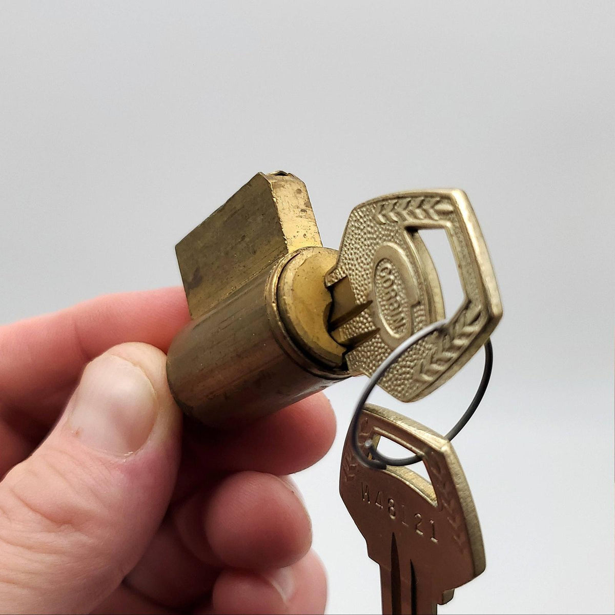 Corbin 460R Lock Cylinder Key In Knob 440 Series 60 Keyway Satin Brass ...