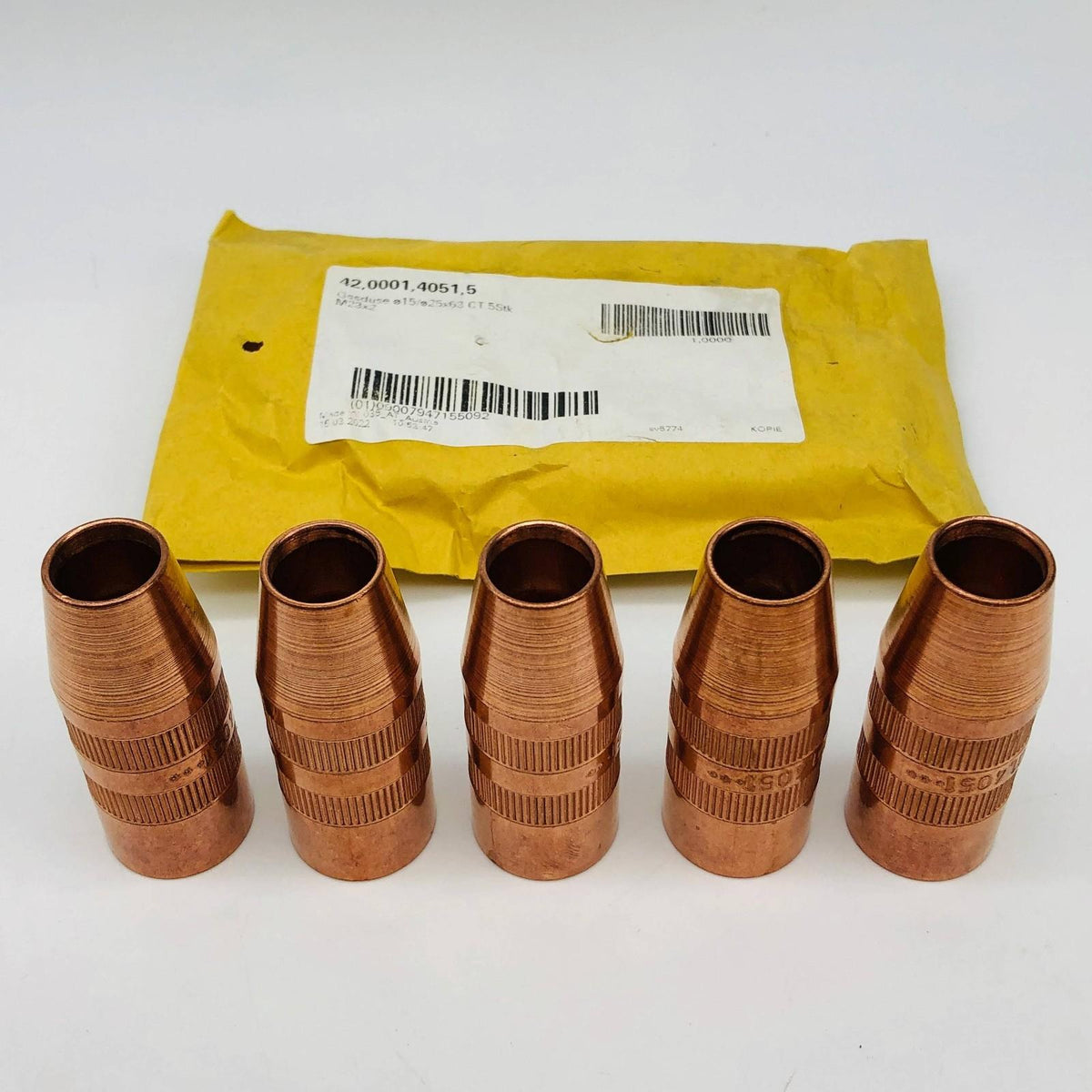 Fronius 42.0001.4051.5 Gas Nozzle 15/25X63 For Mig Welding Pack of 5 ...