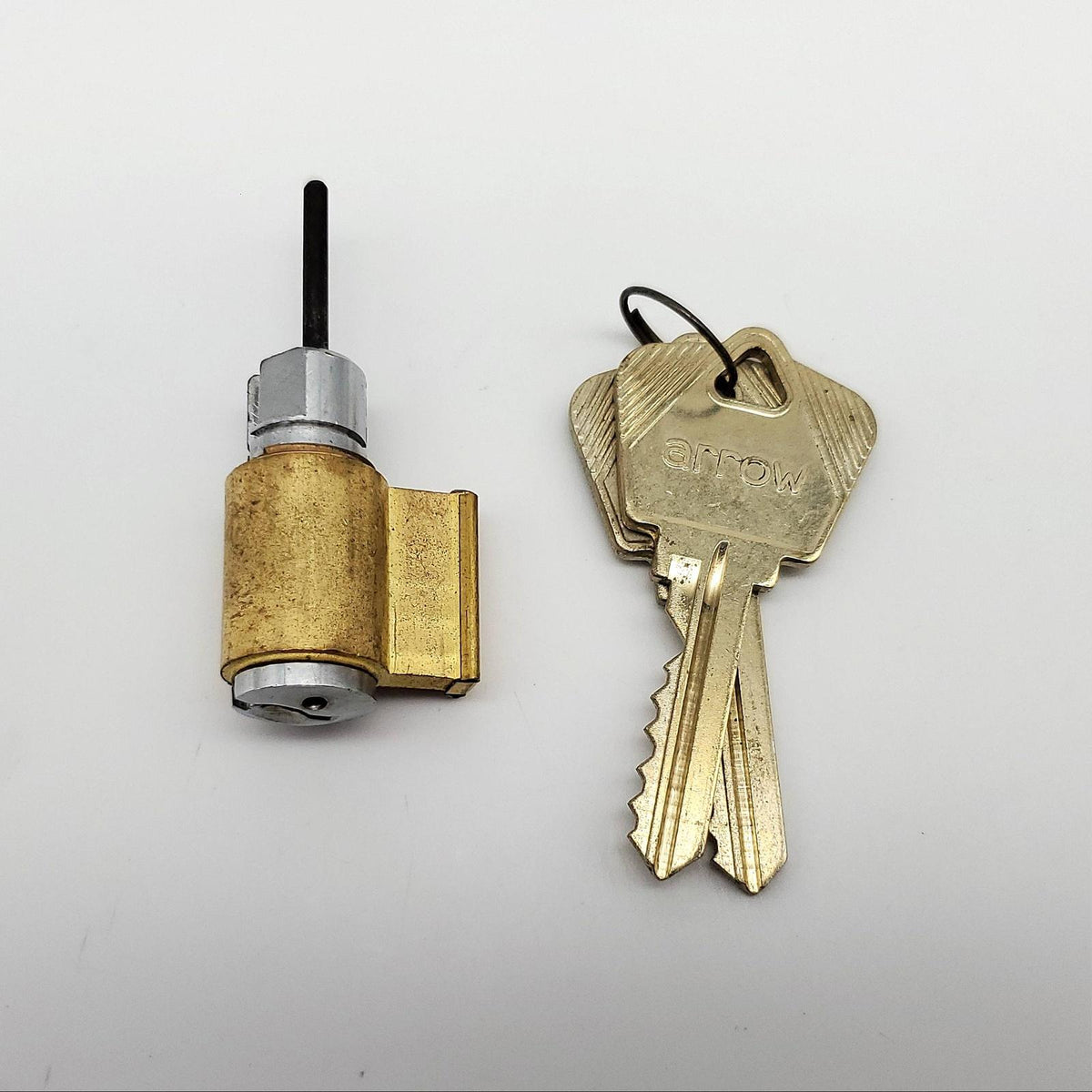 Arrow Lock Cylinder 15HC Satin Chrome Hotel Function Key in Knob E Key ...