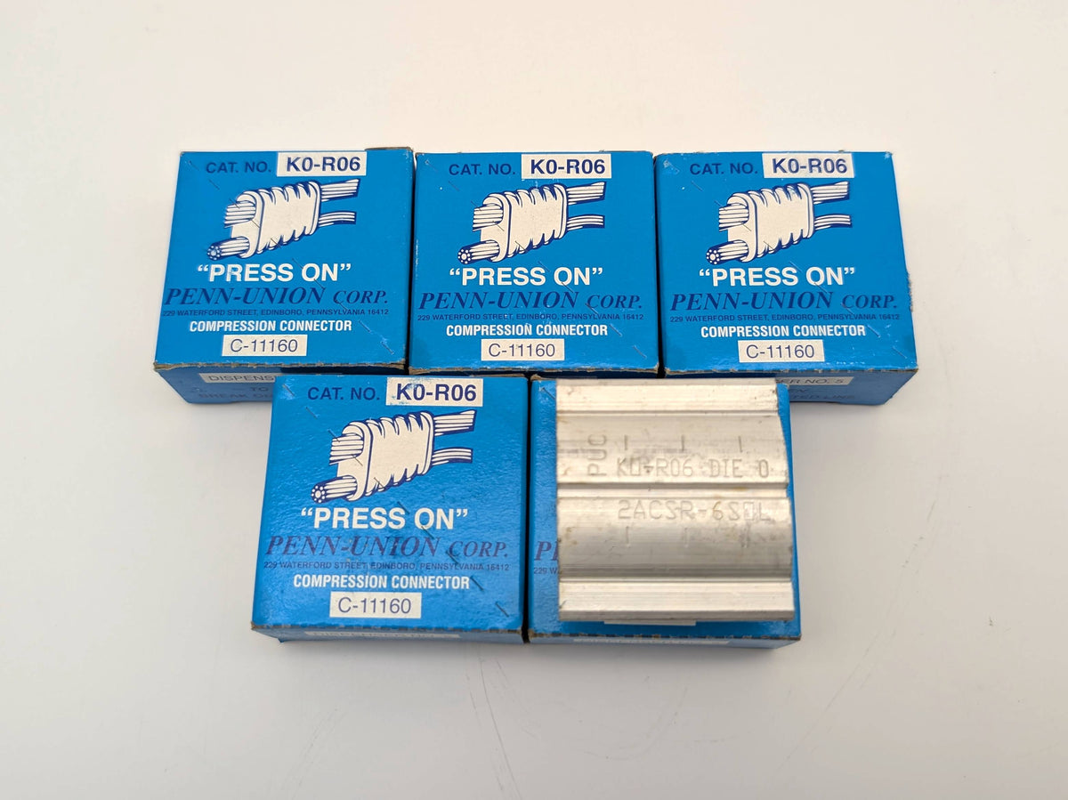 Penn-Union KO-R06 2-6 AWG Compression H-Taps for Overhead Line Tap Pac ...