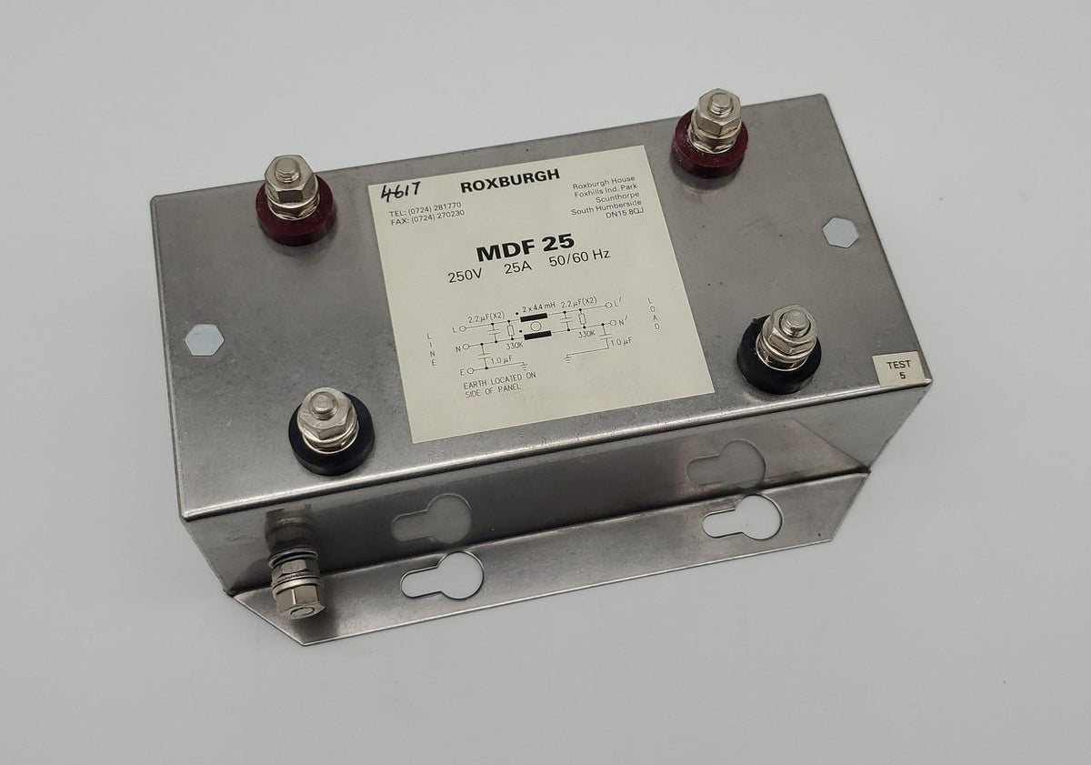 Roxburgh MDF25 Single Phase Motor Drive Line Filter 25A 250V Flange Mo ...