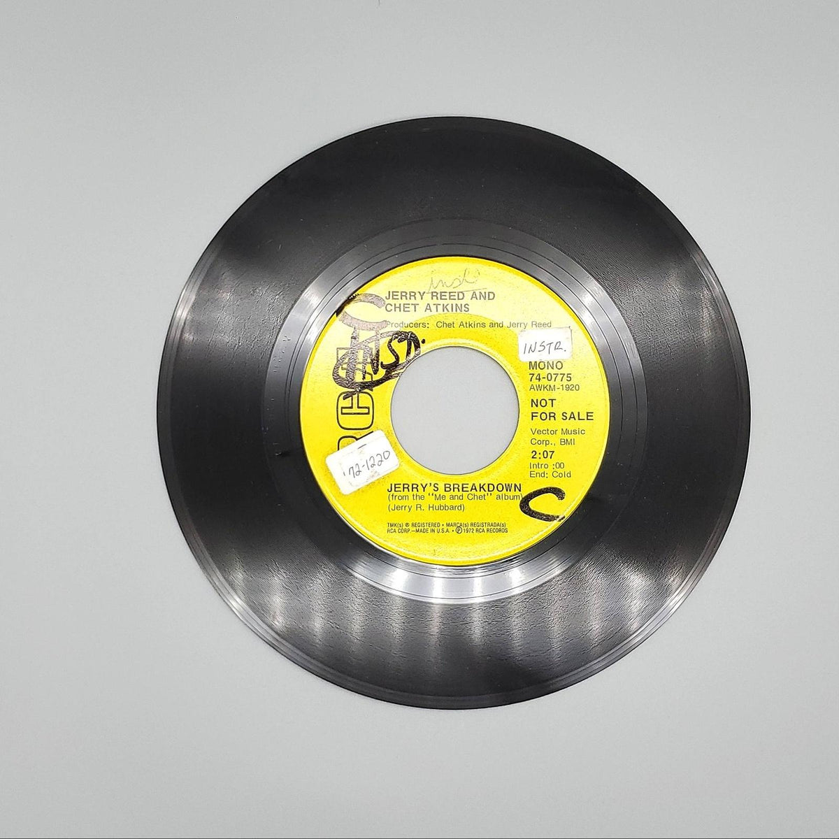 Jerry Reed Jerry's Breakdown Single Record RCA 1972 74-0775 PROMO ...