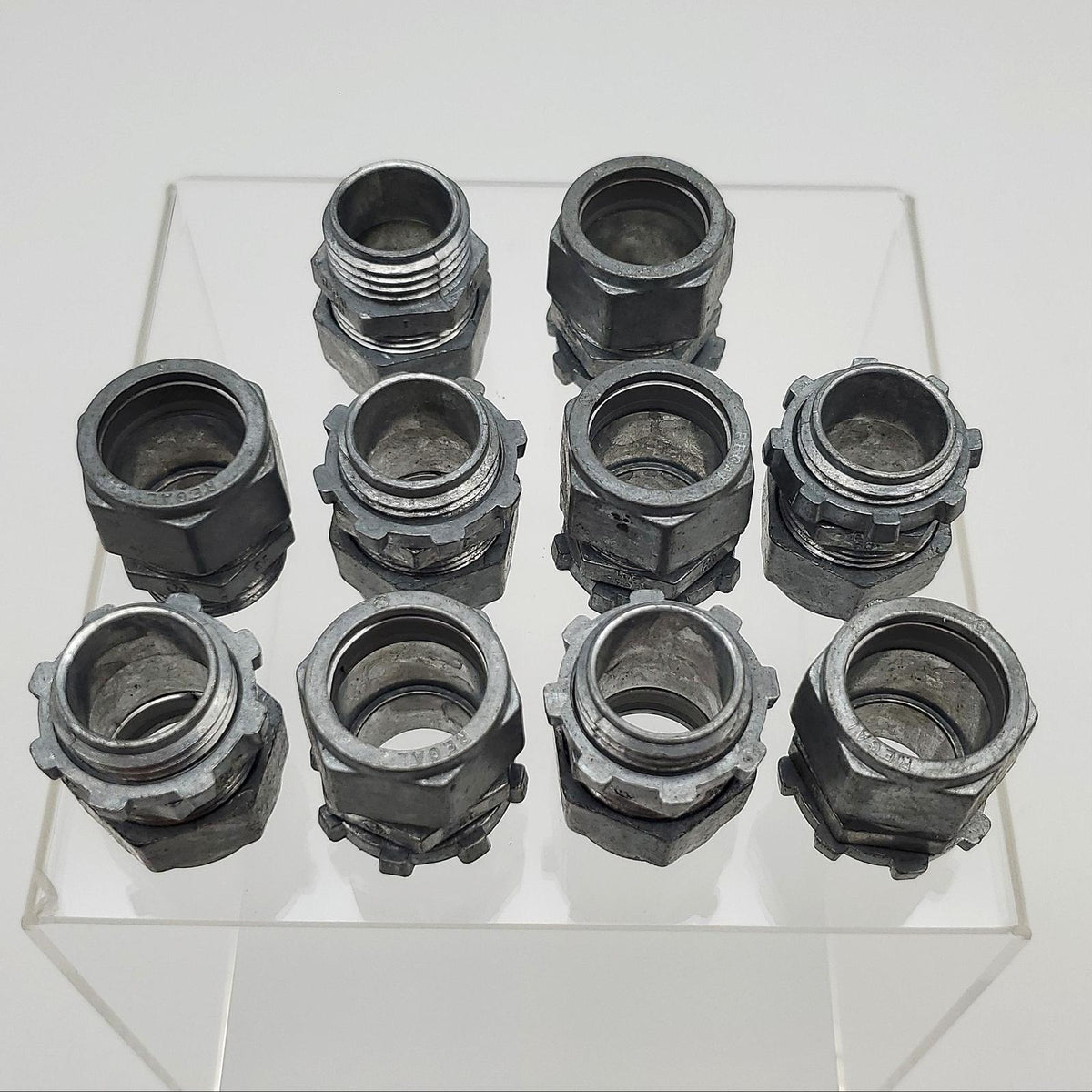 10x 1/2" EMT Compression Connectors Threaded Ridgid Conduit Hubs Royal ...