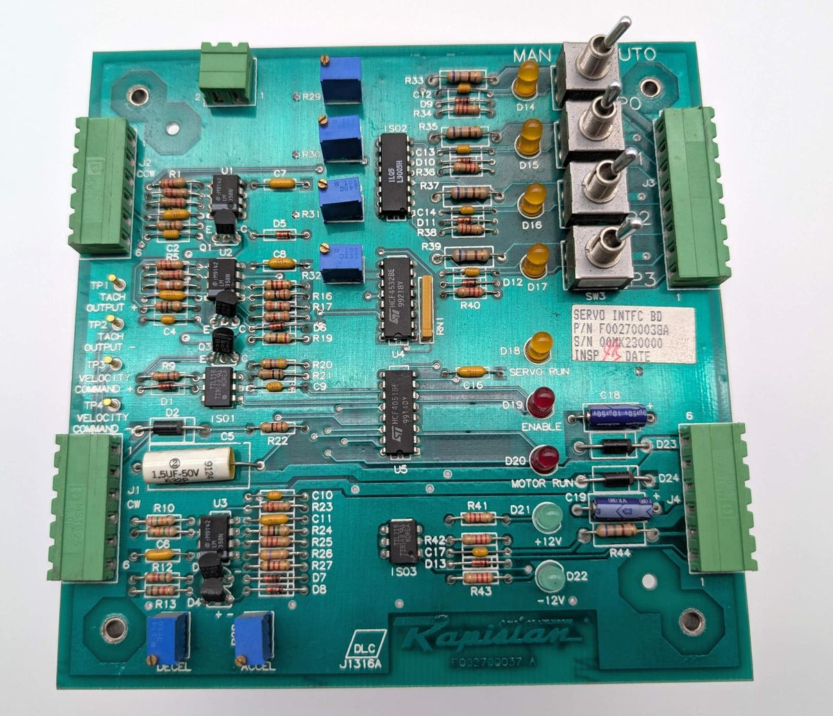Dematic Rapistan F002700038 A Intec Servo Interface Board F002700038A ...