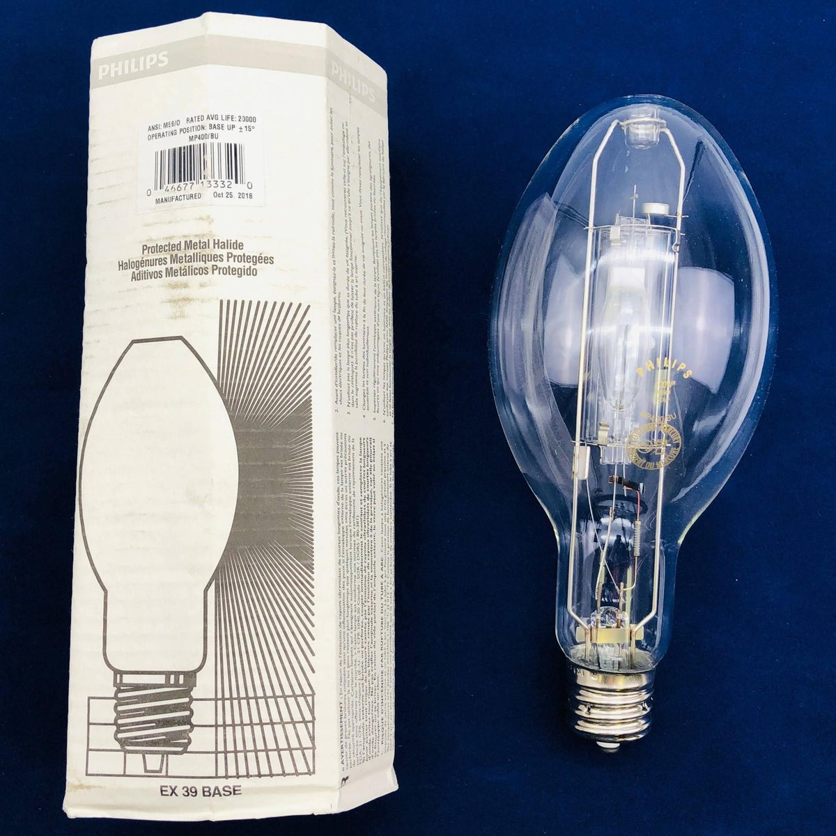 Philips 133322 Light Bulb Lamp MP400/BU Metal Halide HID Mogul Screw E ...