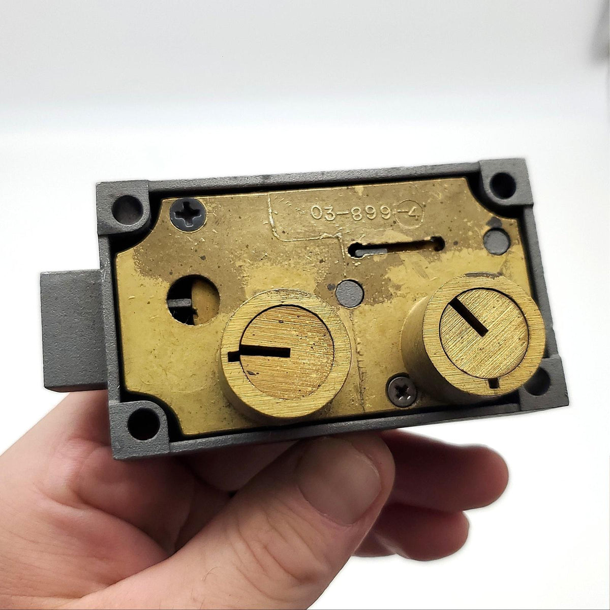 Diebold 497 L Safe Deposit Box Lock Right Hand No Keys Satin Brass ...