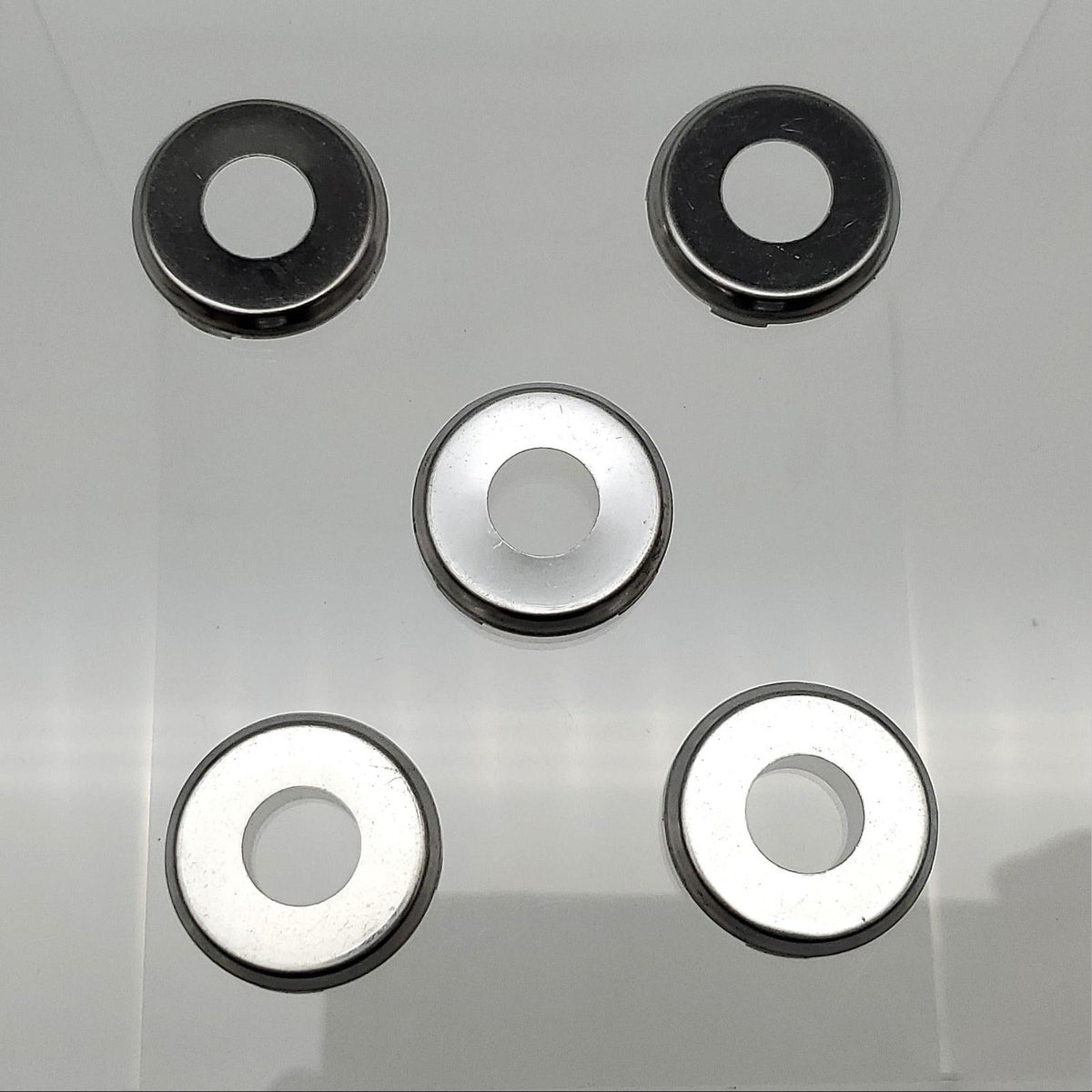 AMC Door Lock Face Caps Polished Chrome All Lock Lockcraft 6515 Pack o ...