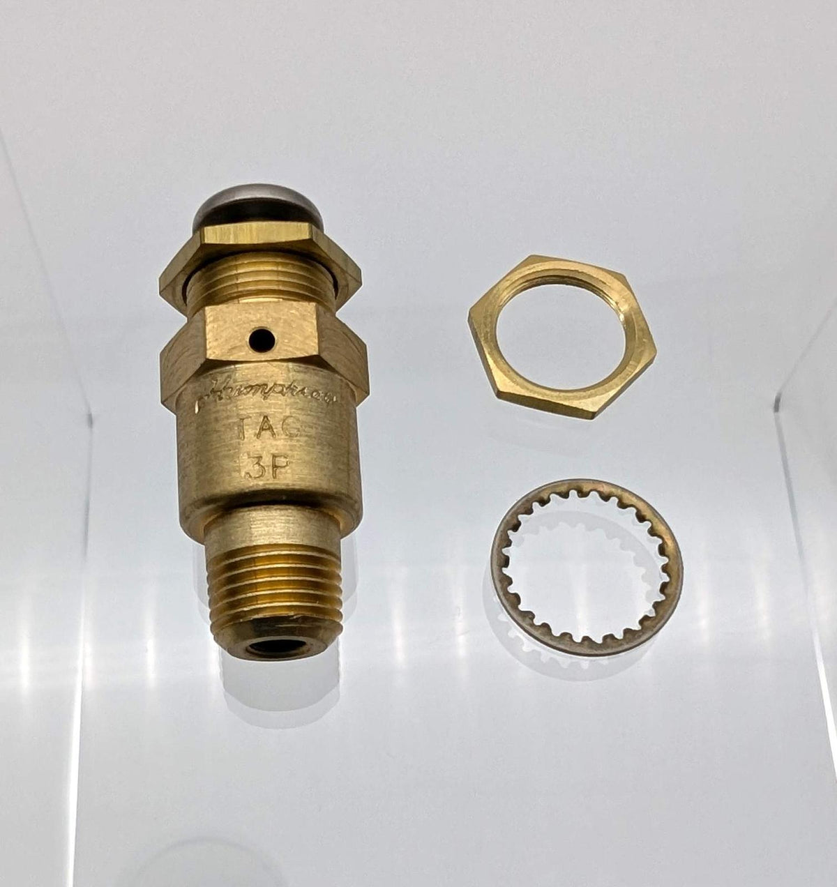Humphrey 3P 3 Way Miniature Push Button Valve 10-32 UNF 5/32-32 Collar ...
