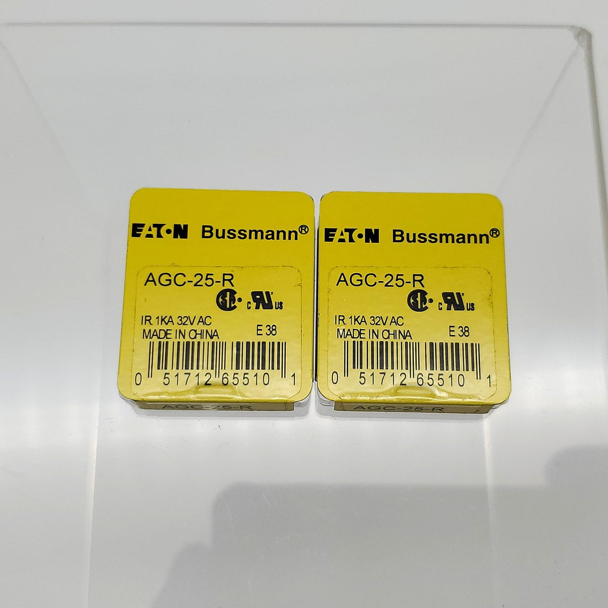 Bussmann AGC-25-R Fuses 25A 32V Fast Acting Glass Pack of 10 — HKResale
