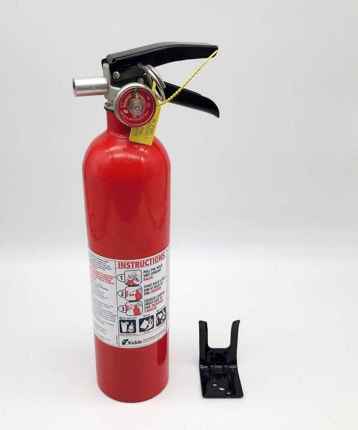 Kidde Pro Dry Chemical Fire Extinguisher 2.5 Lbs Class ABC Rechargeabl ...