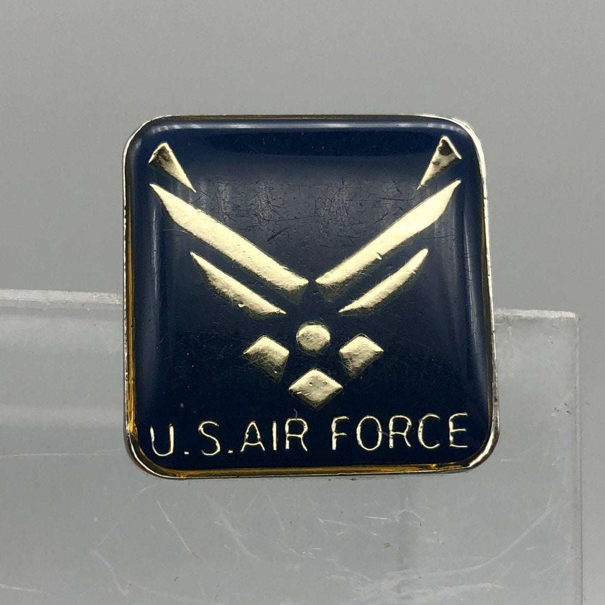 US Air Force Lapel Pin USAF Wings Blue Chrome Logo Insignia Epoxy Enam ...