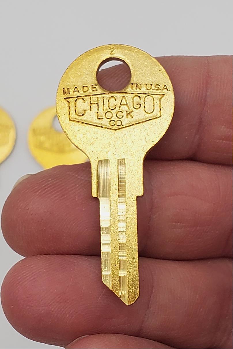 5x Chicago Lock Company K5M Key Blanks Cabinet Locks Brass USA Made Vi ...