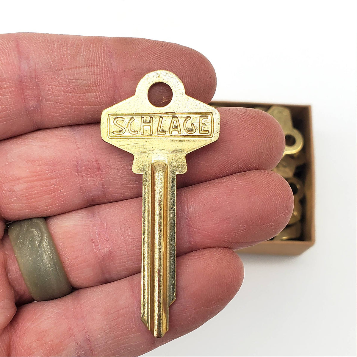 50x Schlage 35-181 Wafer Key Blanks Gold Tone USA Made NOS — HKResale