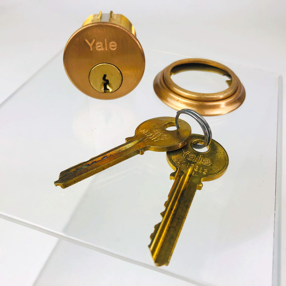 Yale Mortise Cylinder 1152 1-1/4" US10 Satin Bronze 6 Pin New Old Stoc ...