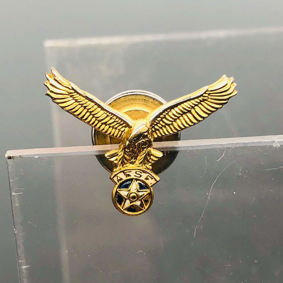 WW2 AFSF American Flying Services Foundation Lapel Pin Screw Post Acce ...