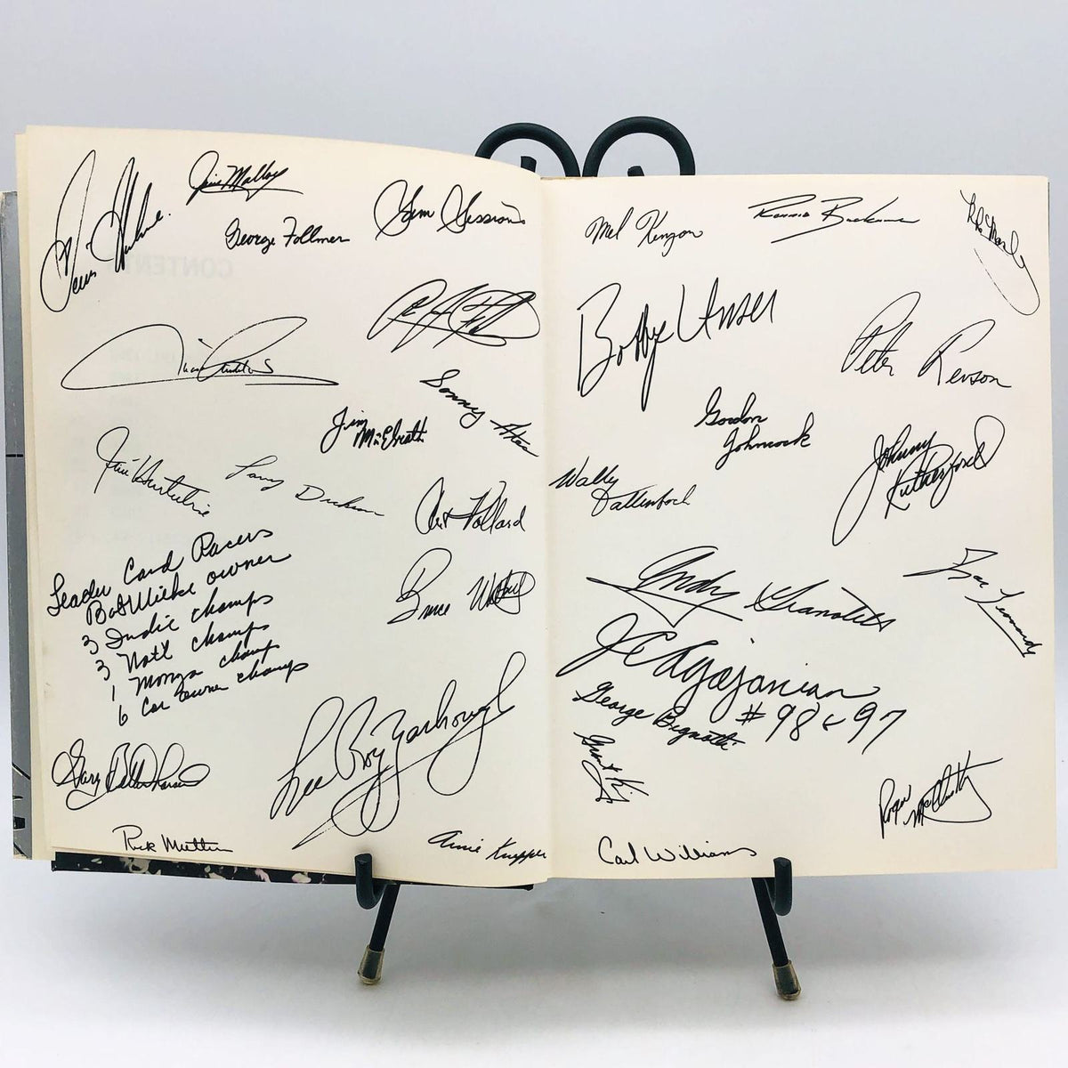 1970 Indy 500 Autographs 32 Total Mario Andretti AJ Foyt Peter Revson ...