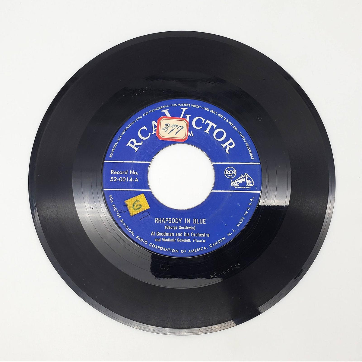 Al Goodman And His Orchestra Rhapsody In Blue Single Record RCA 1950 5 ...
