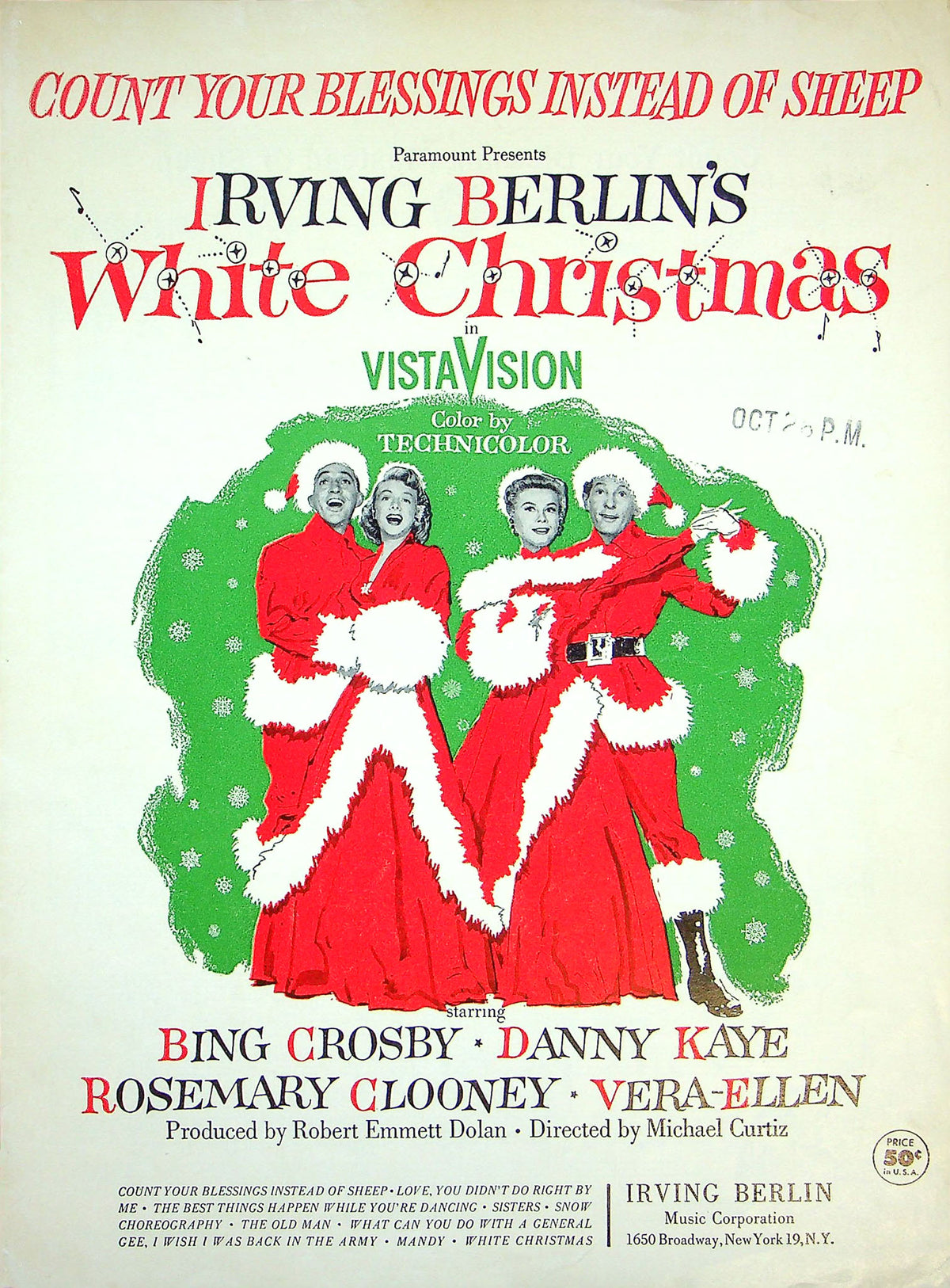 Sheet Music Count Your Blessings Instead Of Sheep Irving Berlin White ...