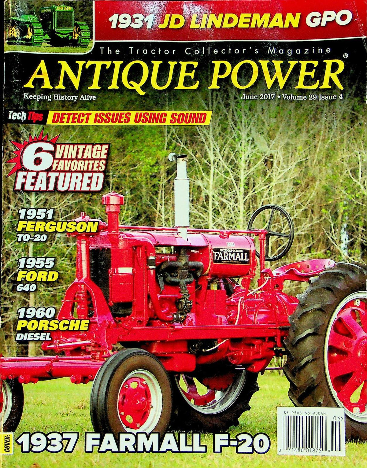 Antique Power Magazine June 2017 Vol 29 # 4 1937 Farmall F-20 — HKResale