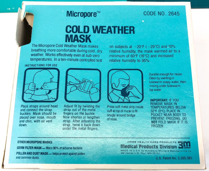 Vintage 3M Advertisement Poster Ad 1970s Micropore Cold Weather Store ...