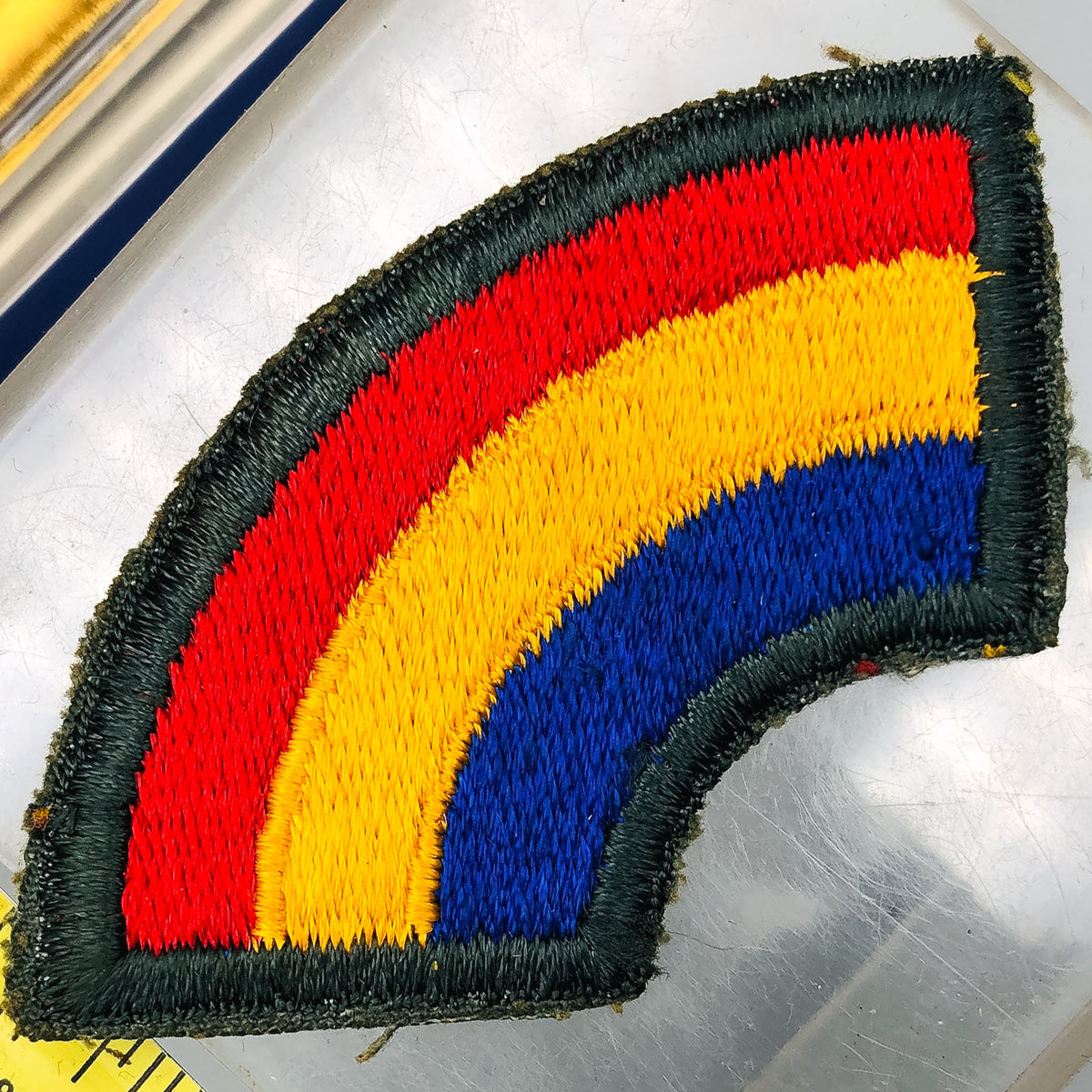 WW2 US Army Patch 42nd Infantry Division Dark Green Border Variant Rai ...