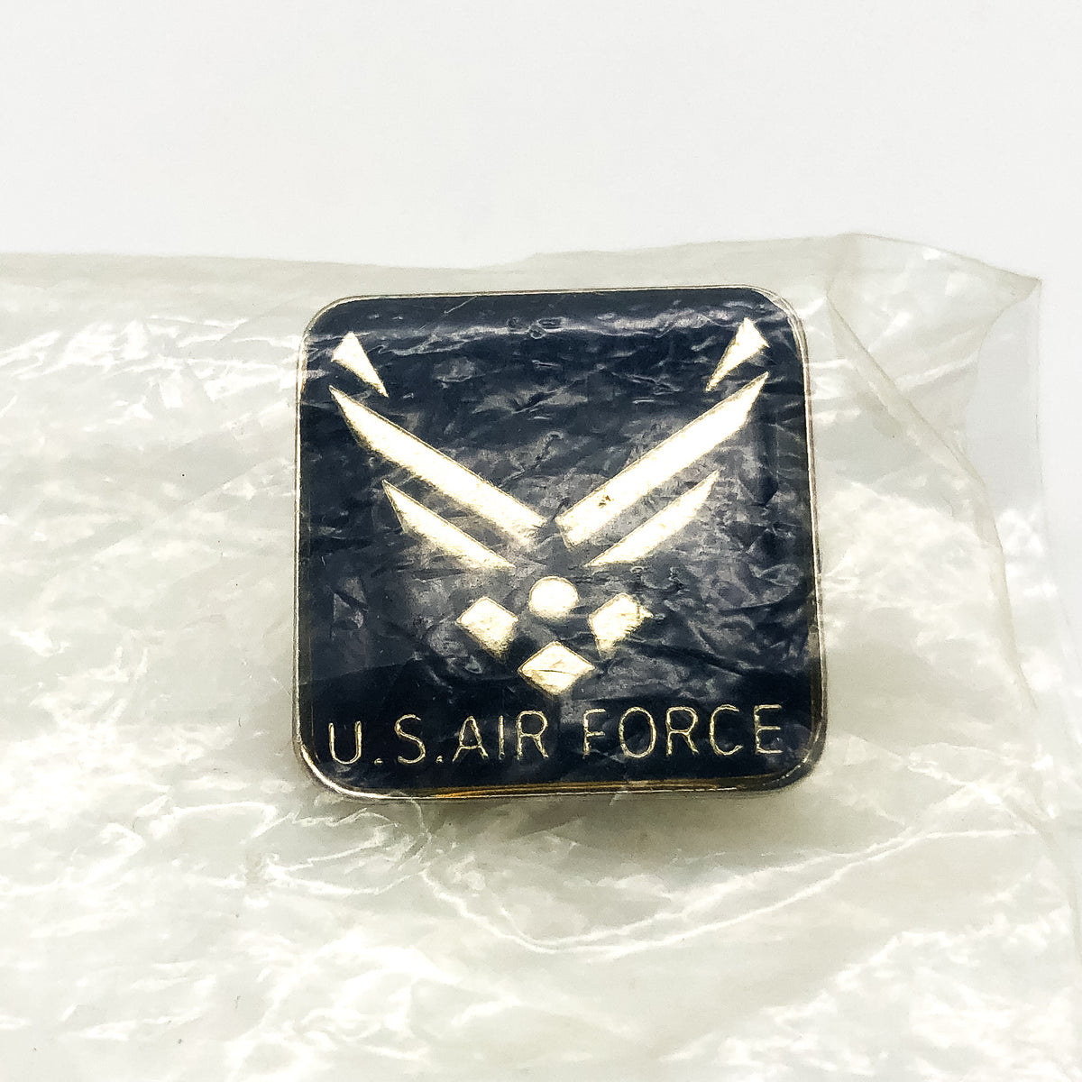 US Air Force Lapel Pin USAF Wings Blue Chrome Logo Insignia Epoxy Enam ...