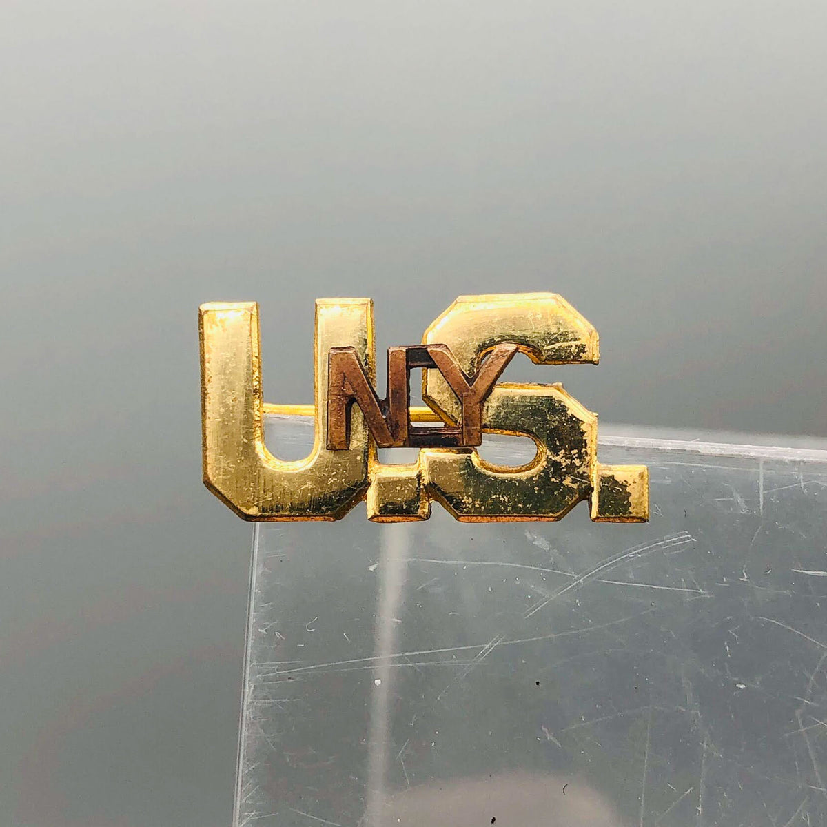 WW2 New York State Guard Collar Device Letters Initials Abbreviation S ...