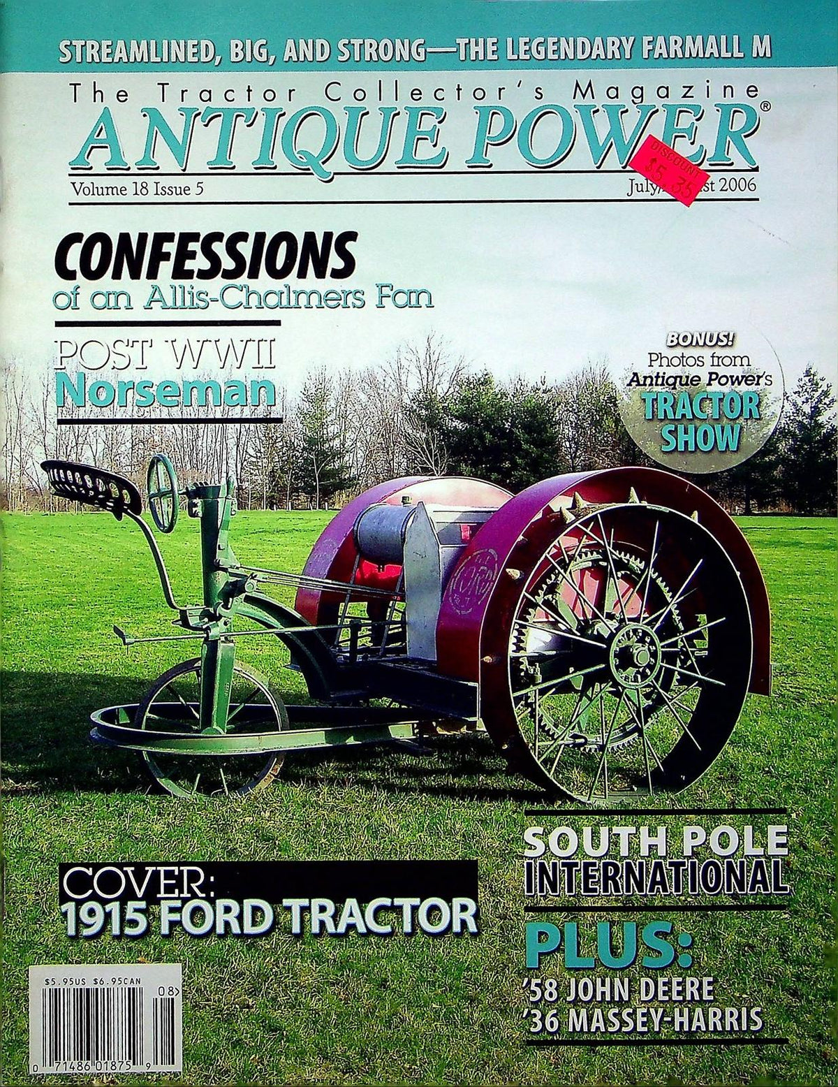 Antique Power Magazine Aug 2006 1915 Ford Tractor, 1936 Massey-Harris ...