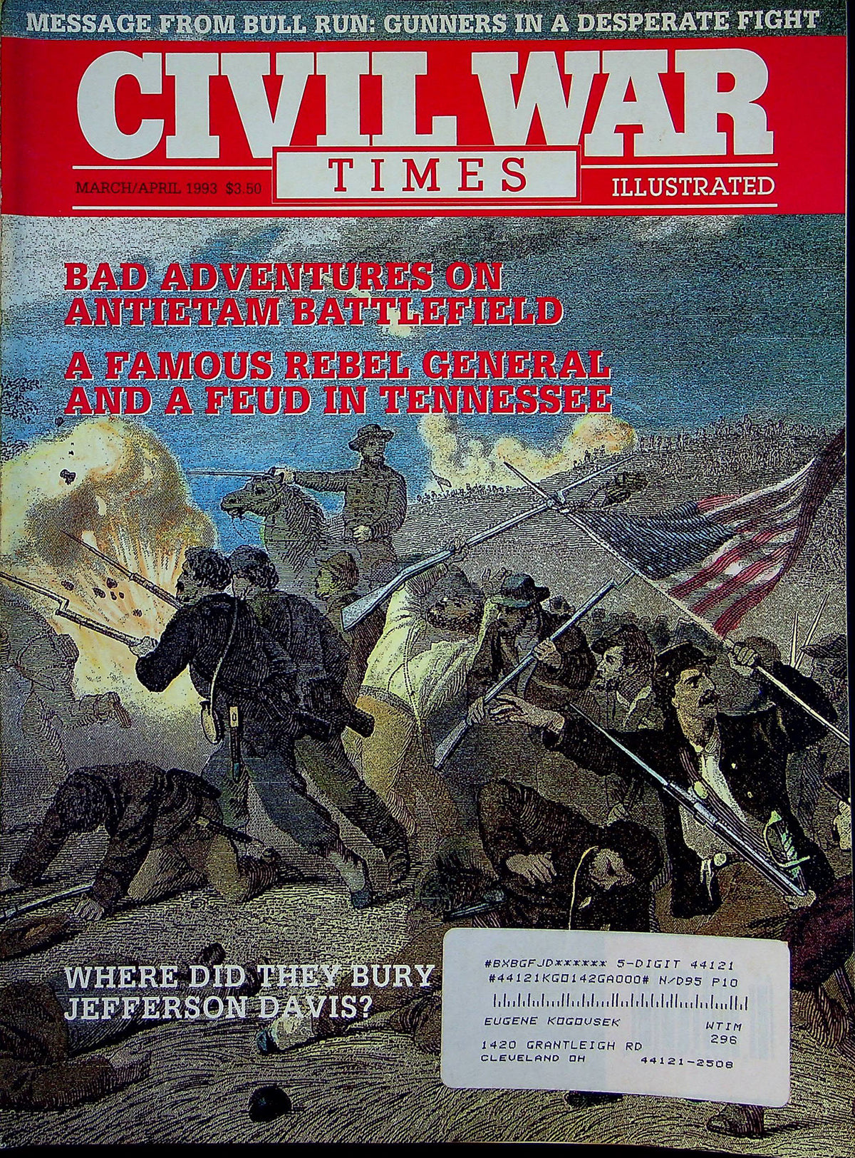 Civil War Times Magazine Mar/Apr 1993 Vol XXXII 1 Anteitam Battlefield ...