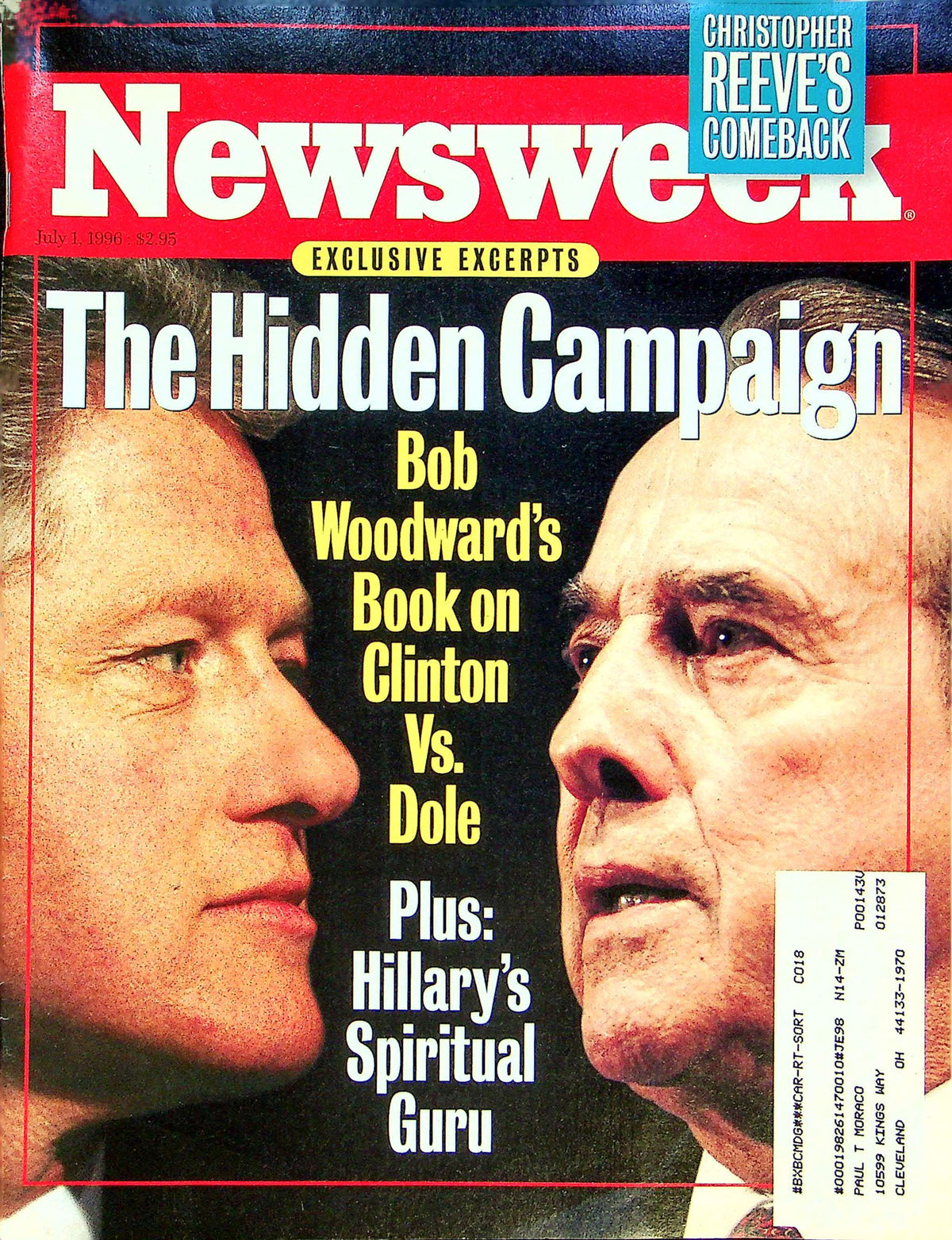 Newsweek Magazine July 1 1996 Christopher Reeve Paralyzed Quadriplegic ...