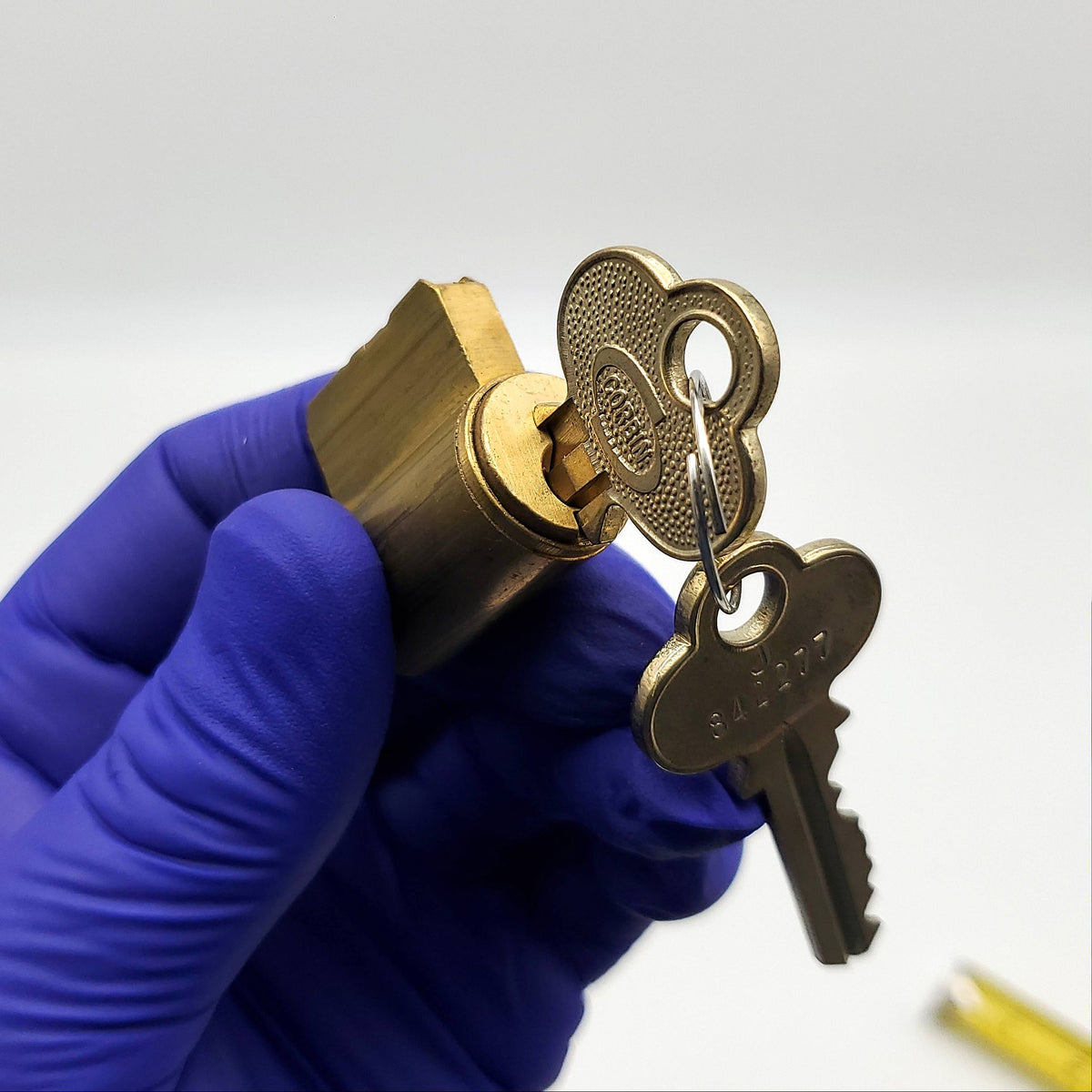 Corbin 460R Lock Cylinder Key In Knob 440 Series X97 Keyway Satin Bras ...