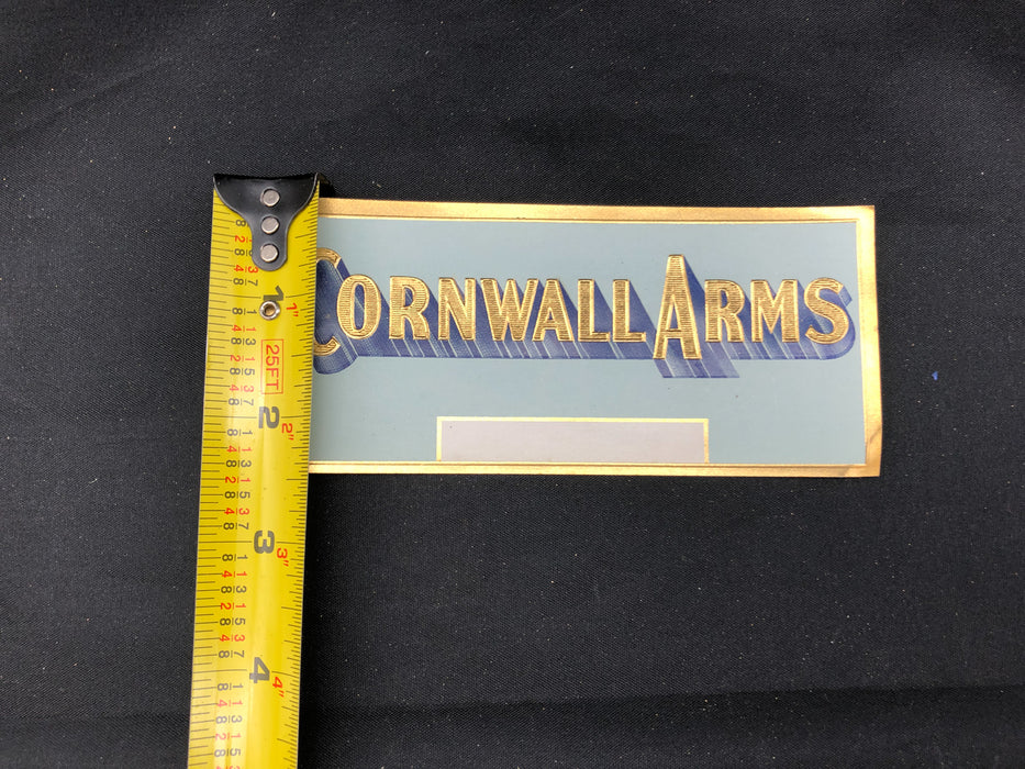 Cornwall Arms Cigar Label Box Wrapper Original Embossed Lettering Unus ...