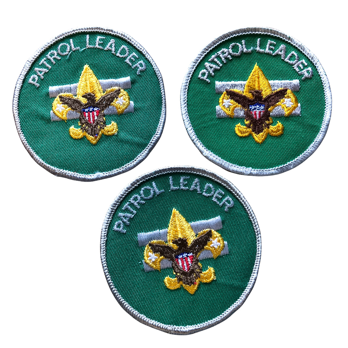 3ct Boy Scouts Patrol Leader Patch Clear Plastic Back Brown Eagle Gray ...