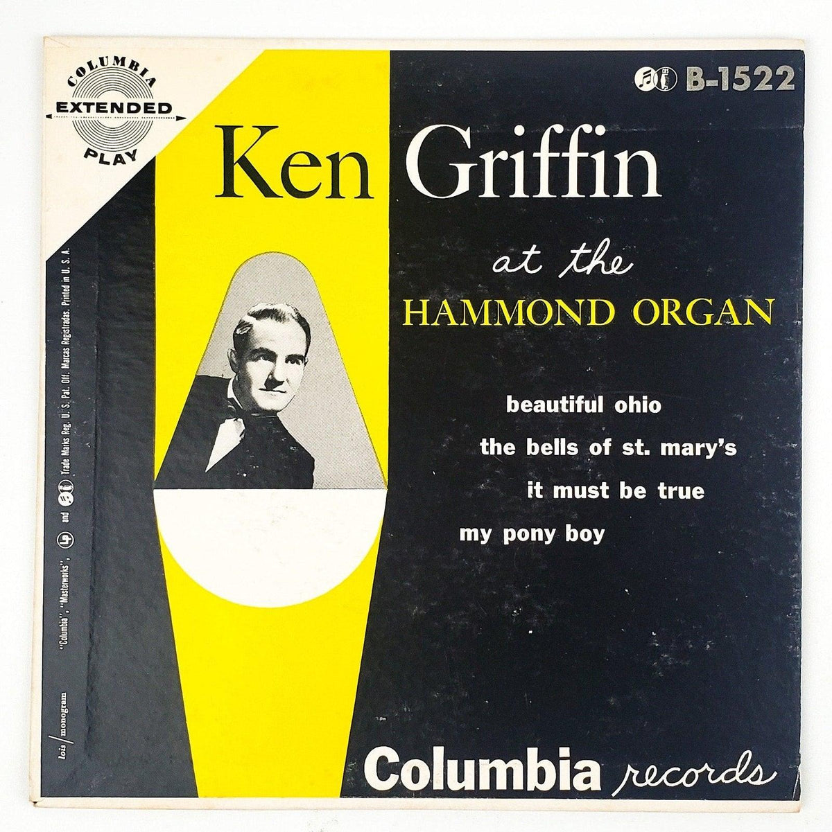 Ken Griffin At The Hammond Organ Record 45 RPM EP B-1522 Columbia ...