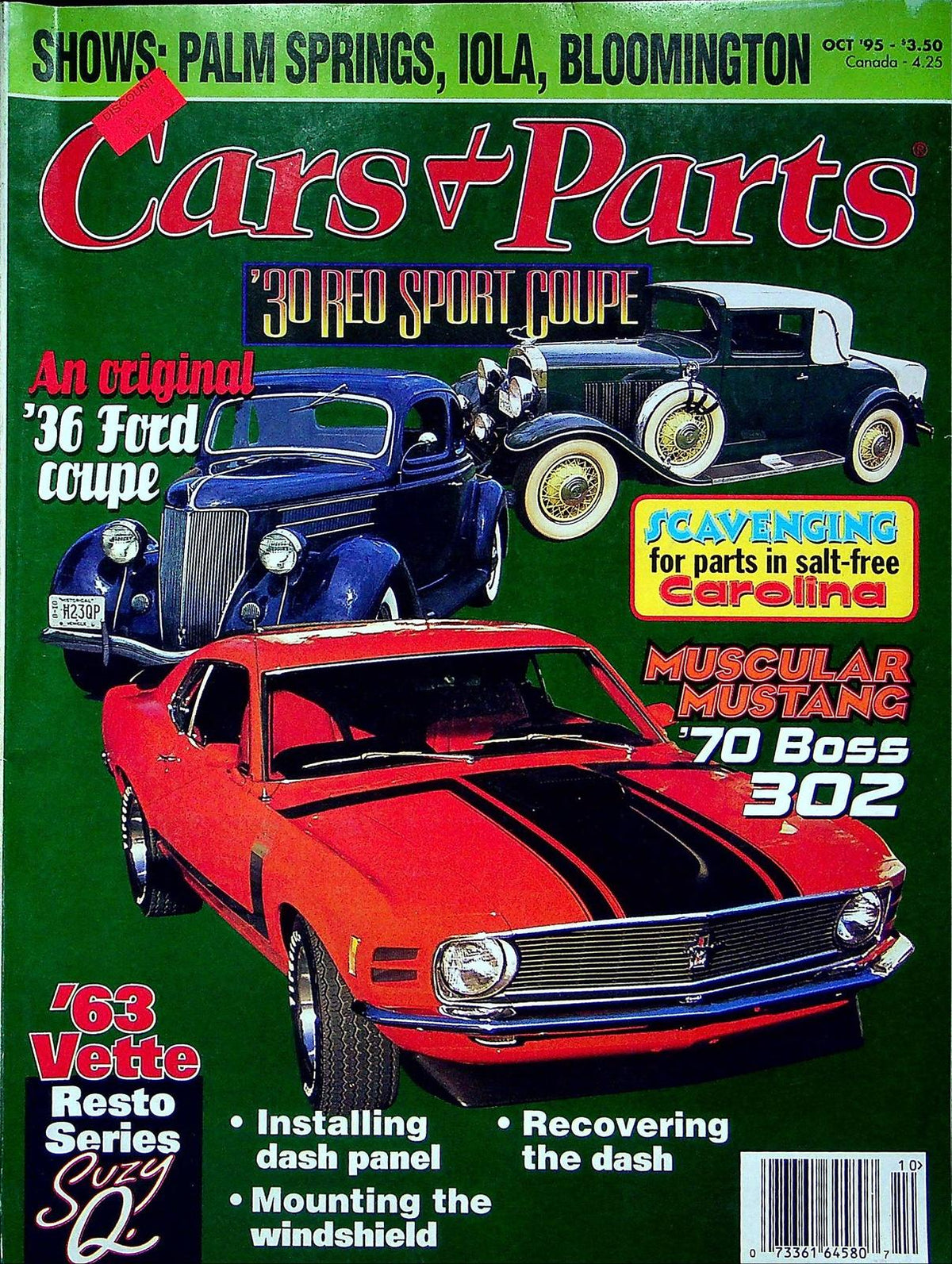 Cars & Parts Magazine October 1936 Ford Coupe, 1970 Boss 302 Mustang ...