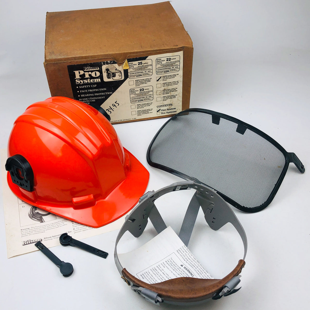 Bilsom Safety Cap Hard Hat Face Shield Pro System Bullard 5100-Noble M ...