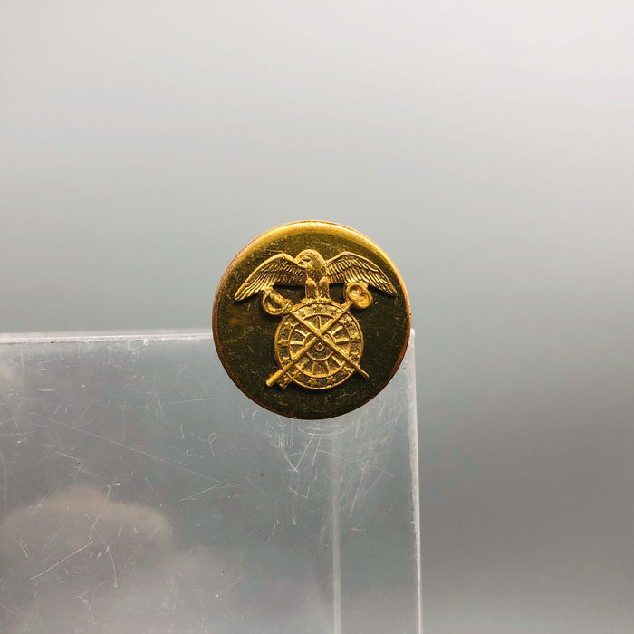 WW2 Quartermaster Collar Disc Pin US Army Corps Insignia 4 Piece Screw ...
