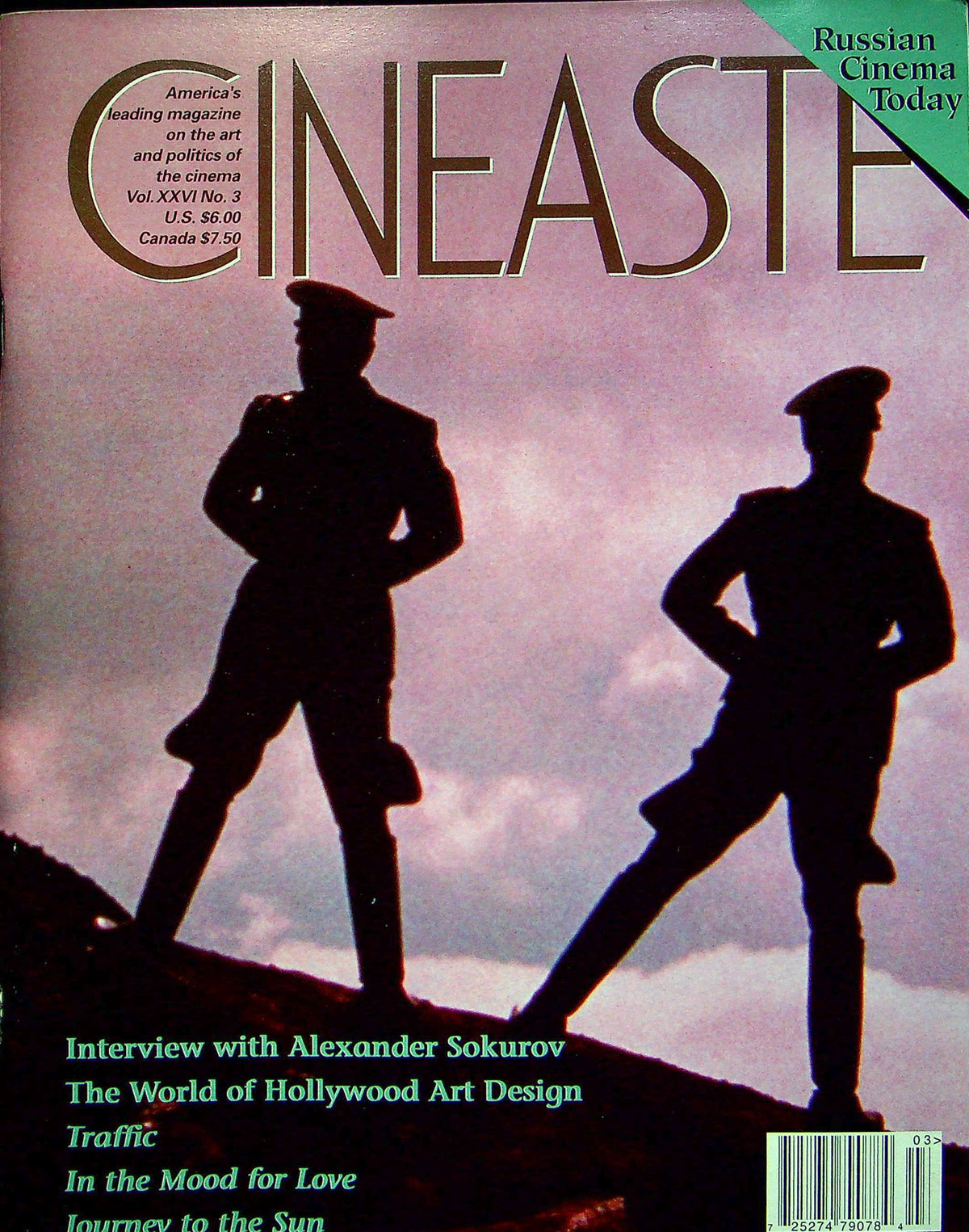 Cineaste Magazine Summer 2001 Russian Cinema Alexander Sokurov Moloch ...