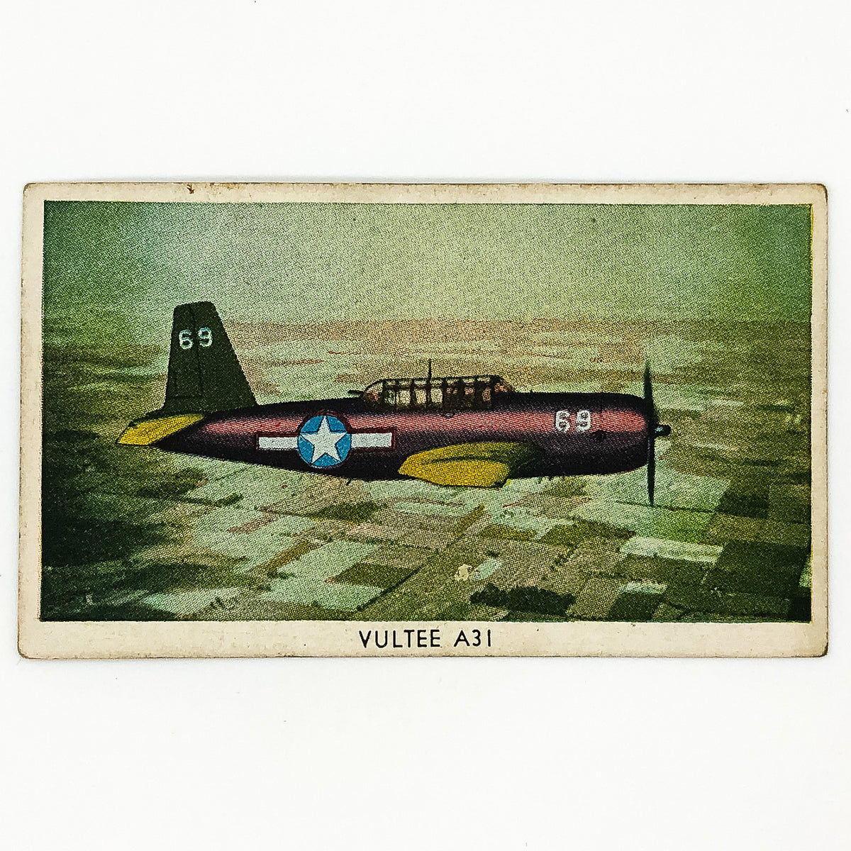 WW2 Airplane Card Vultee A31 with 44th and 45th Bombardment Emblems on ...