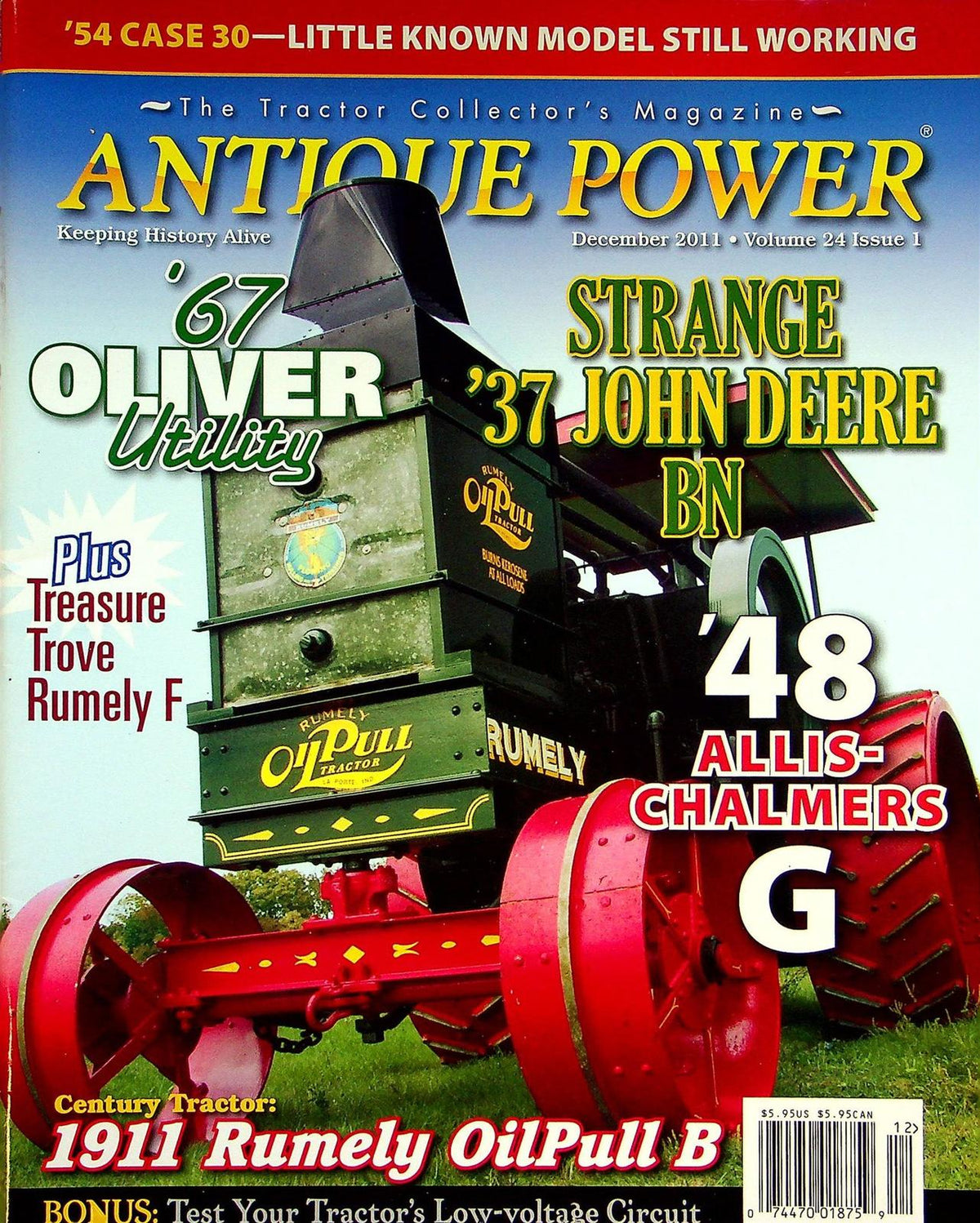 Antique Power Magazine December 2011 Vol 24 # 1 67 Oliver Utility ...