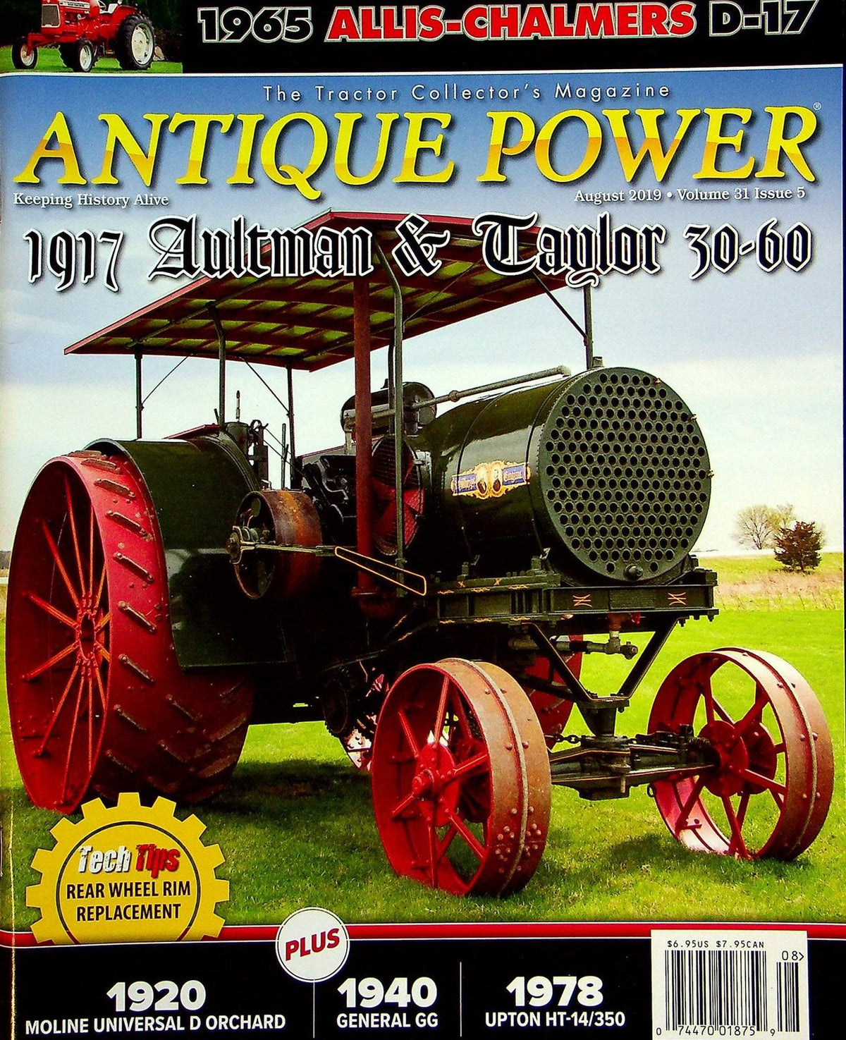 Antique Power Magazine August 2019 Vol 31 # 5 1917 Aultman & Taylor 30 ...