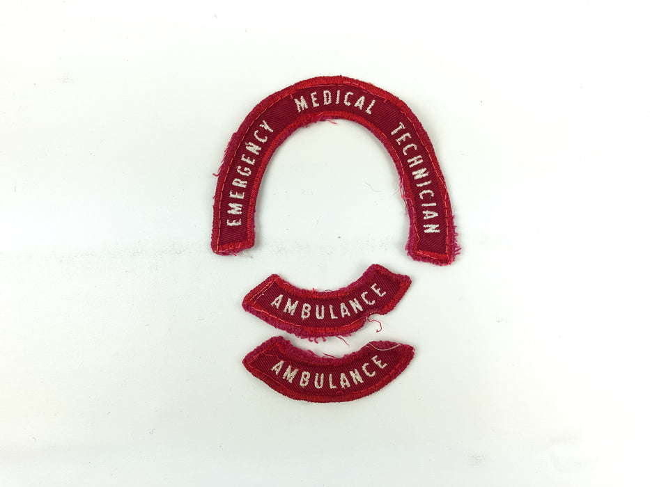 Vintage EMT Patch Emergency Medical Technician Shoulder Arm w/ Ambulan ...