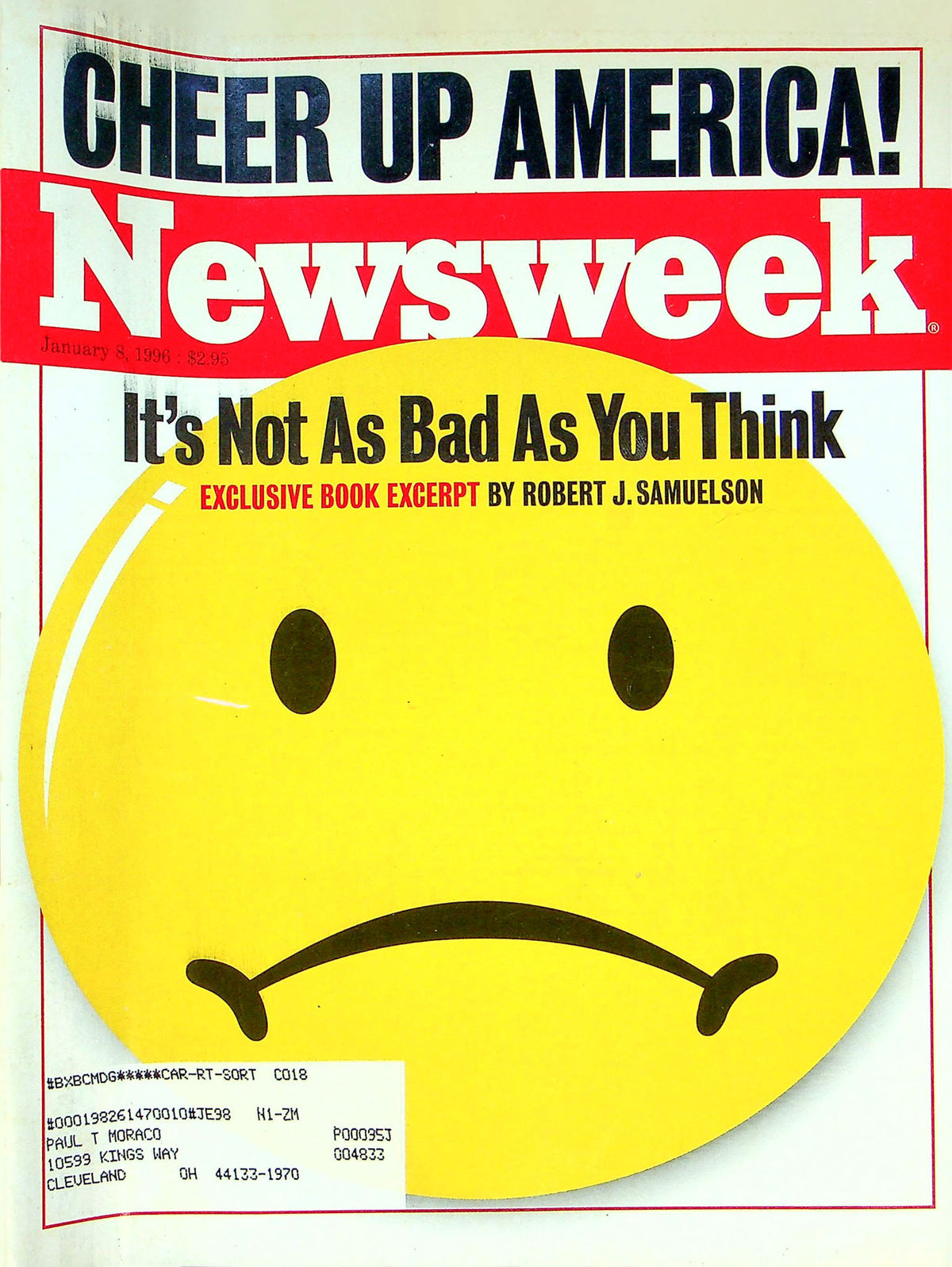 Newsweek Magazine January 8 1996 Age Of Entitlement Americans Great Ex ...