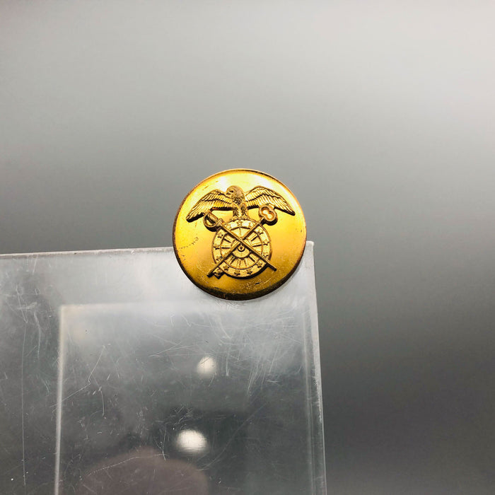 WW2 Quartermaster Collar Disc Pin US Army Corps Insignia 4 Piece Screw ...